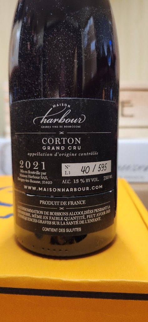 2021 Maison Harbour Corton, France, Burgundy, Côte de Beaune, Corton ...