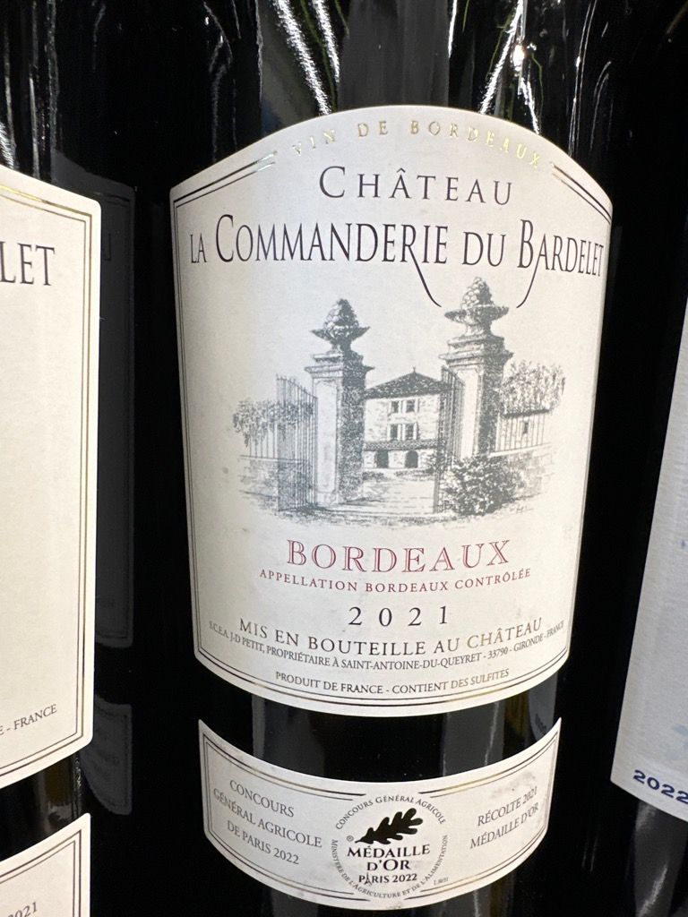 2022 Château La Commanderie du Bardelet, France, Bordeaux - CellarTracker