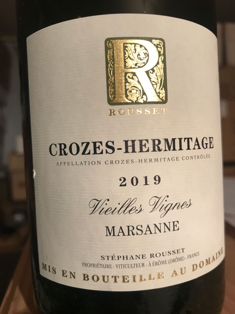 2019 Domaine Rousset Crozes-Hermitage Blanc Vieilles Vignes, France ...