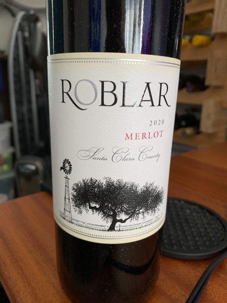 2020 Roblar Merlot, USA, California, Central Coast, Santa Clara County ...
