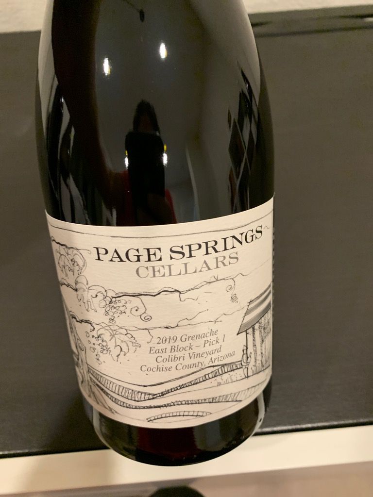 2021 Page Springs Cellars Grenache East Block Colibri Vineyard, USA ...