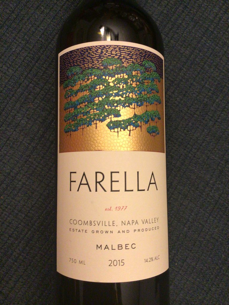 2015 Farella Vineyards Malbec, USA, California, Napa Valley ...