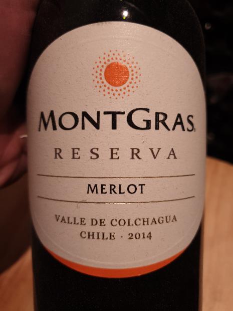 2014 MontGras Merlot Reserva, Chile, Rapel Valley, Colchagua Valley ...