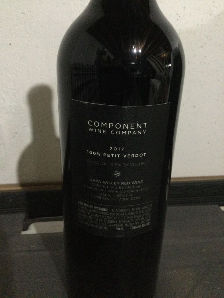 2016 Component Wine Company Petit Verdot, USA, California, Napa Valley ...