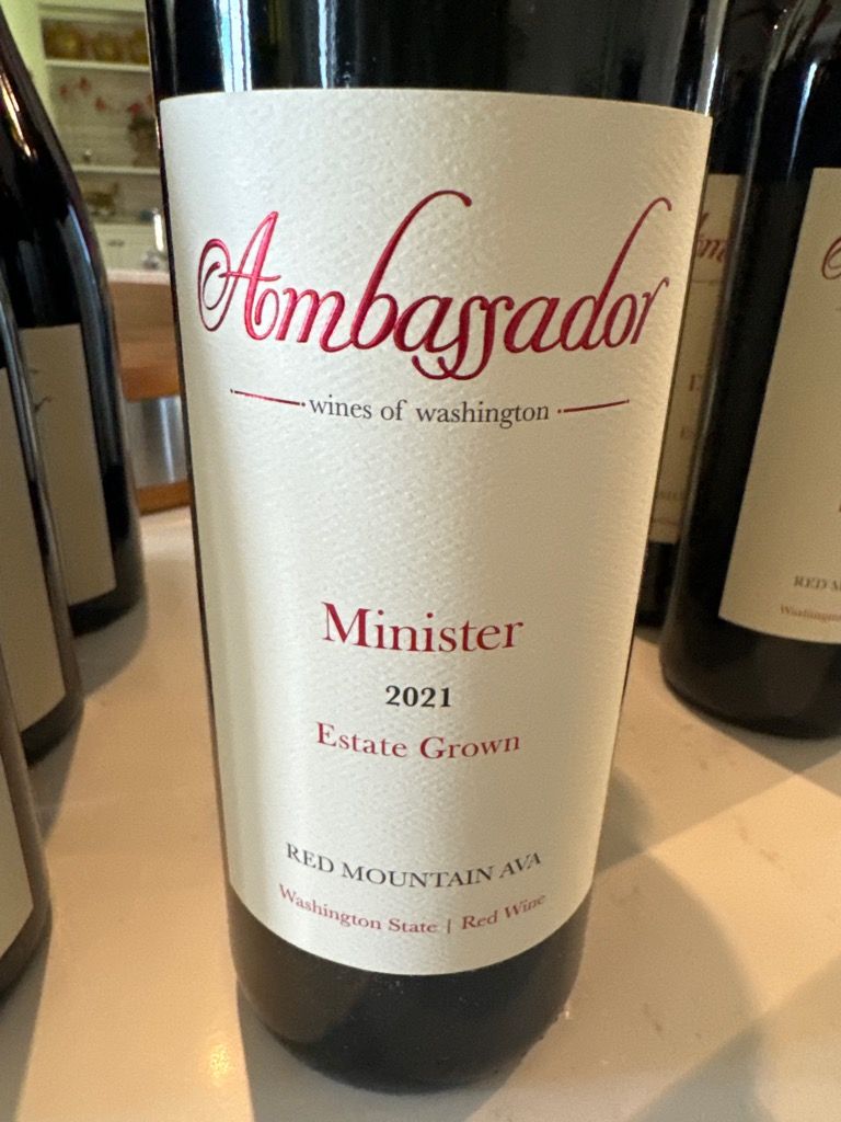 2021 Ambassador Wines Minister, USA, Washington, Columbia Valley, Red ...