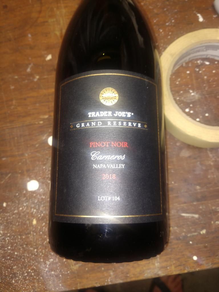 2020 Trader Joe's Pinot Noir Grand Reserve Lot #104 Carneros, USA ...