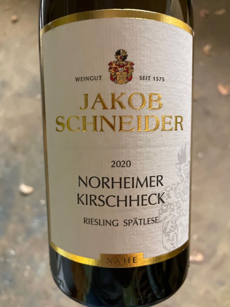 2019 Weingut Jakob Schneider Norheimer Kirschheck Riesling Spätlese ...