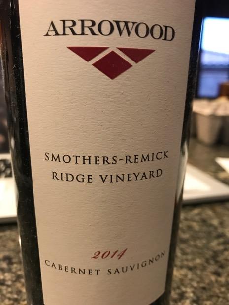 2014 Arrowood Cabernet Sauvignon Smothers-Remick Ridge Vineyards Sonoma ...