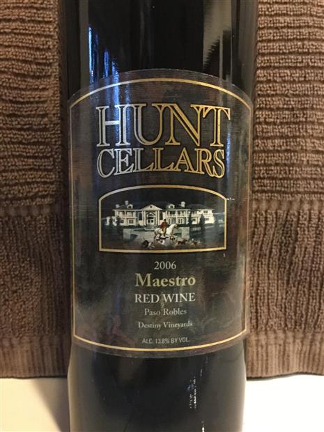 2006 Hunt Cellars Maestro Destiny Vineyards, USA, California, Central ...