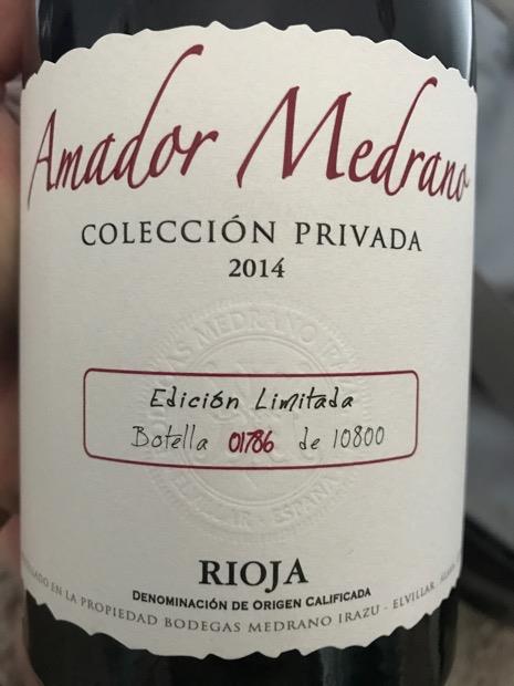 2016 Amador Medrano Rioja Colección Privada, Spain, La Rioja, Rioja ...