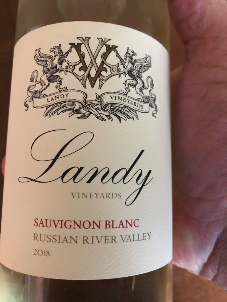 2018 Landy Family Vineyards Sauvignon Blanc, USA, California, Sonoma ...