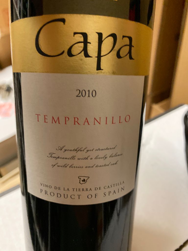 2011 Capa Tempranillo, Spain - CellarTracker