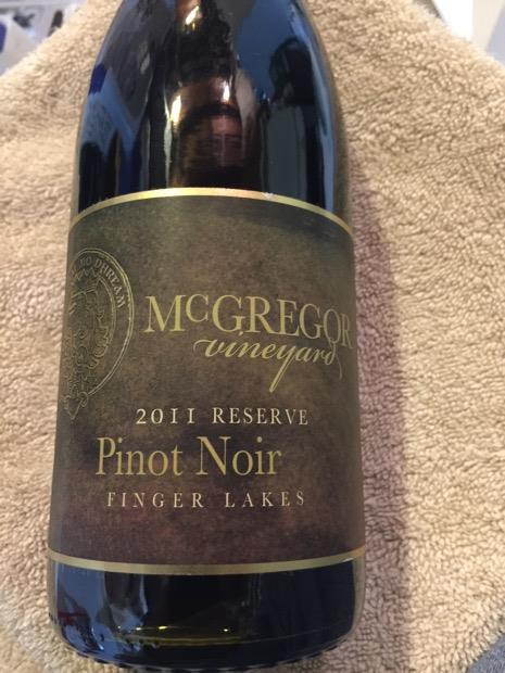 2020 McGregor Vineyards Pinot Noir Reserve, USA, New York, Finger Lakes ...