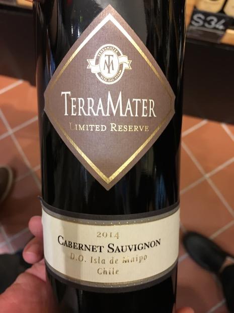 2017 TerraMater Cabernet Sauvignon Limited Reserve, Chile, Maipo Valley ...