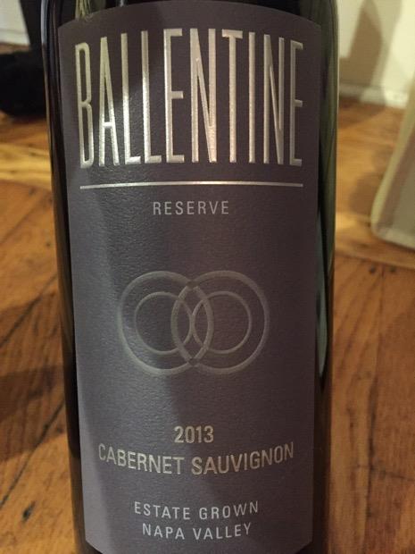 2013 Ballentine Vineyards Cabernet Sauvignon Reserve, USA, California ...
