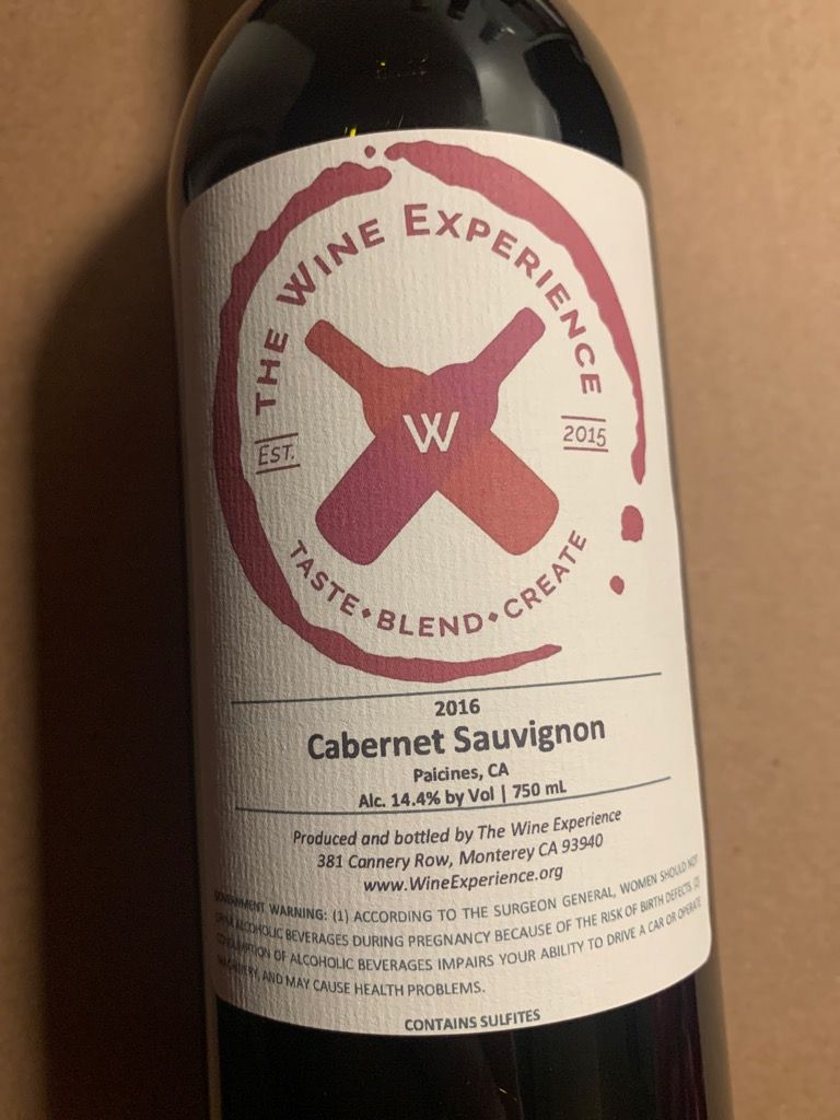2016 The Wine Experience Cabernet Sauvignon Puma Road Pedregal Vineyard ...