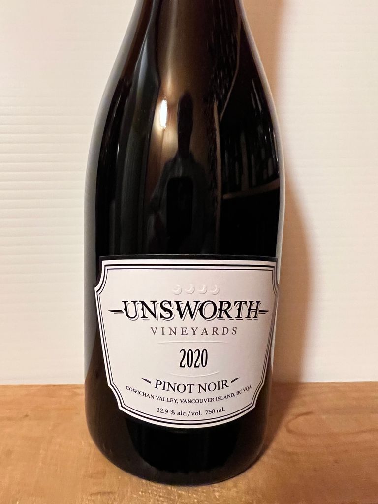 2020 Unsworth Vineyards Pinot Noir, Canada, British Columbia, Vancouver ...