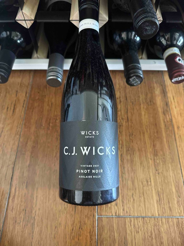 2021 Wicks Estate Pinot Noir C.J. Wicks, Australia, South Australia, Mount Lofty Ranges ...