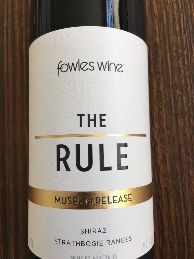 2001 Fowles Wine / Plunkett Fowles Shiraz The Rule, Australia, Victoria, Strathbogie Ranges ...