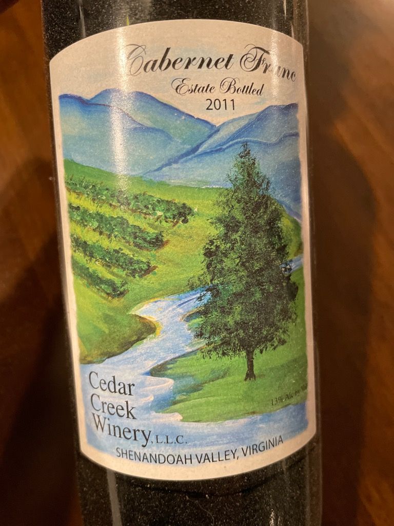 2012 Cedar Creek Winery Cabernet Franc, USA, Virginia - CellarTracker