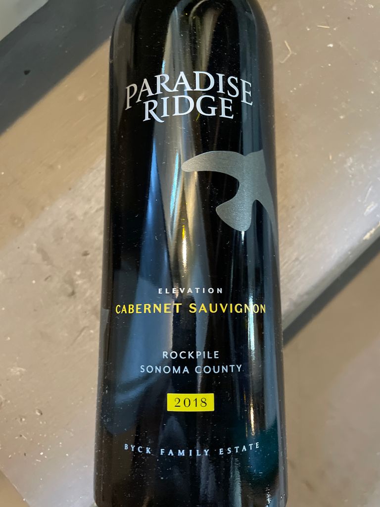 2019 Paradise Ridge Cabernet Sauvignon Elevation Rockpile, USA ...