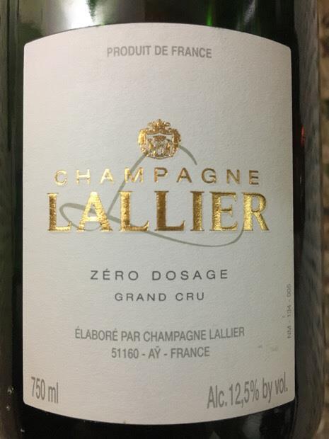 NV Champagne Lallier Champagne Grand Cru Zero Dosage, France, Champagne ...