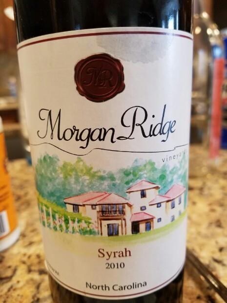 2010 Morgan Ridge Syrah, USA, North Carolina - CellarTracker