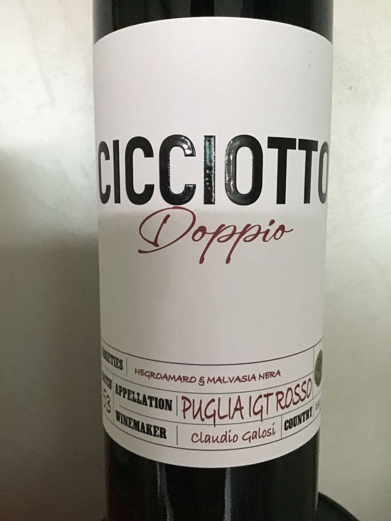 2021 Casa Vinicola Botter Cicciotto Doppio Puglia IGT, Italy, Puglia ...