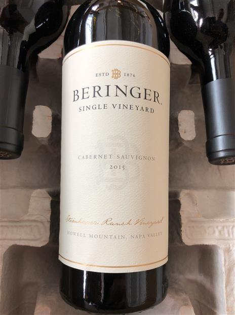 2015 Beringer Vineyards Cabernet Sauvignon Single Vineyard Howell ...