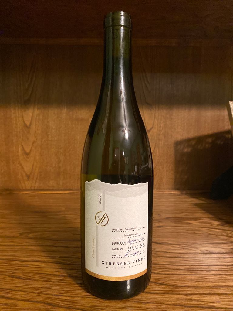 2020 Stressed Vines Chardonnay Sonoma Coast, USA, California, Sonoma ...