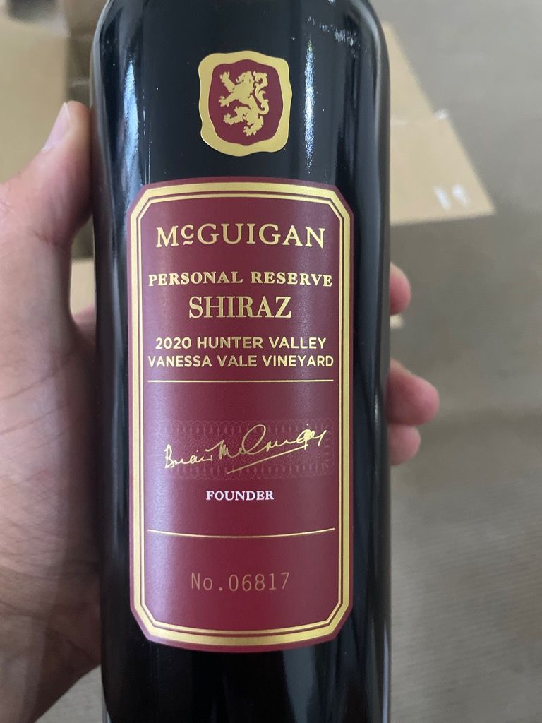 2020 McGuigan Shiraz Personal Reserve Vanessa Vale McGuigan Wines ...