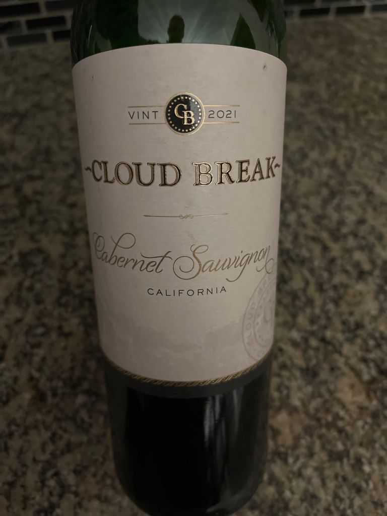 2020 Cloud Break Cabernet Sauvignon, USA, California, Central Coast ...