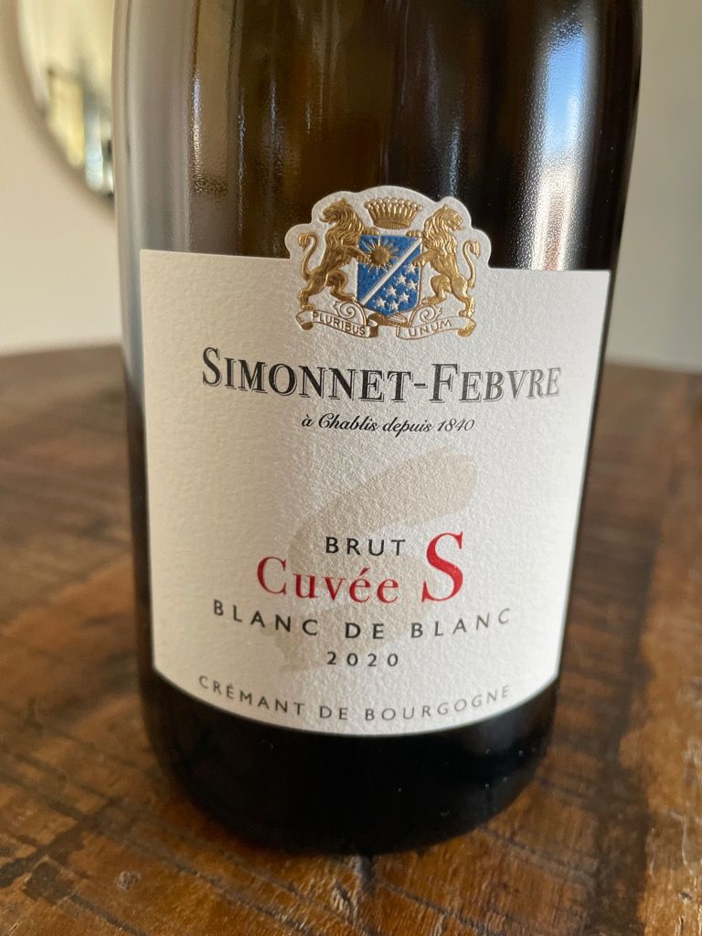 2020 Simonnet-Febvre Chardonnay Blanc de Blancs Brut, France, Burgundy ...