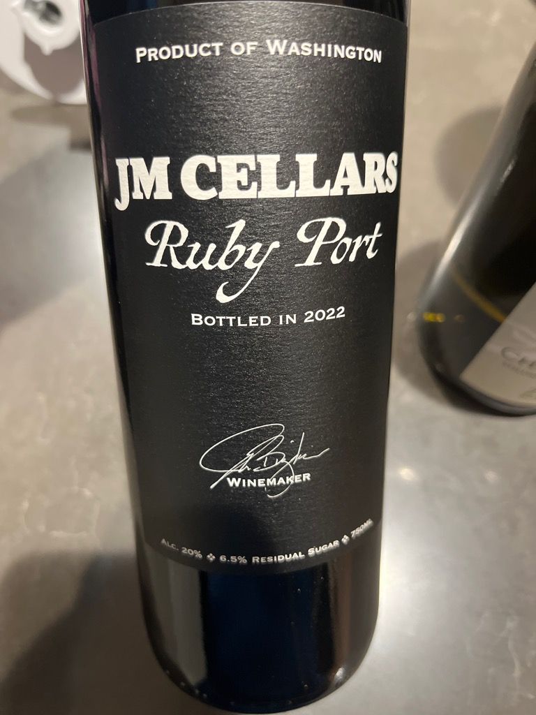 NV JM Cellars Ruby Port, USA, Washington, Columbia Valley - CellarTracker