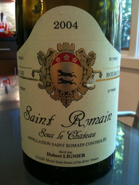 2004 Hubert Lignier Saint-Romain Sous le Château Blanc, France ...