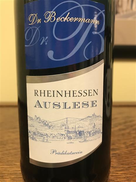 2012 Dr. Beckermann Riesling Auslese, Germany, Rheinhessen - CellarTracker