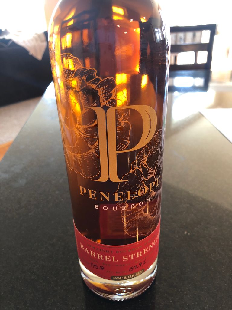 NV Penelope Four Grain Barrel Strength Straight Bourbon Whiskey, 57.9% ...