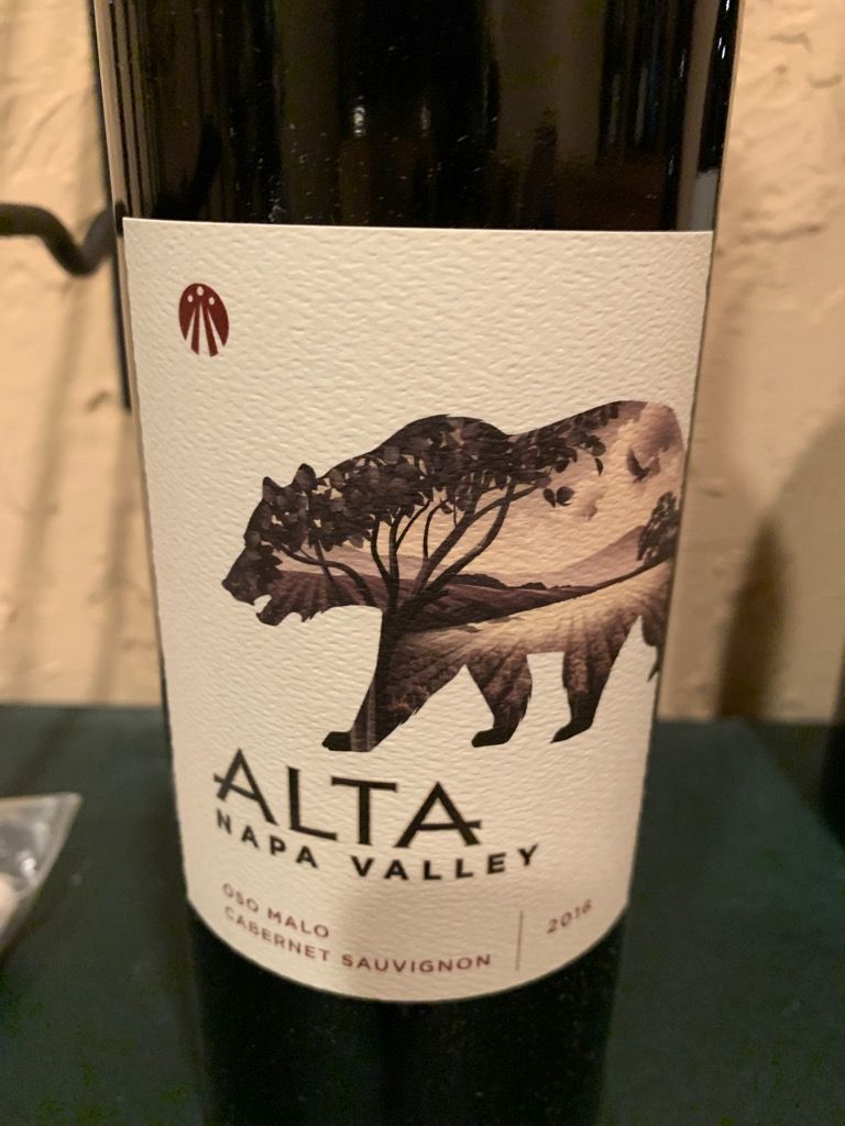 2016 Alta Wines Cabernet Sauvignon Oso Malo, USA, California, Napa ...