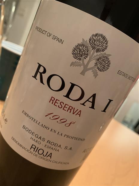 1998 Bodegas Roda Rioja Roda I Reserva, Spain, La Rioja, Rioja ...