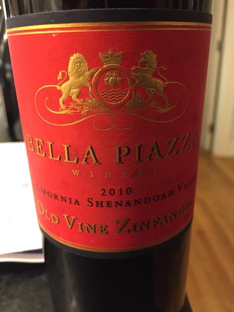 2014 Bella Piazza Old Vine Zinfandel, USA, California, Sierra Foothills ...