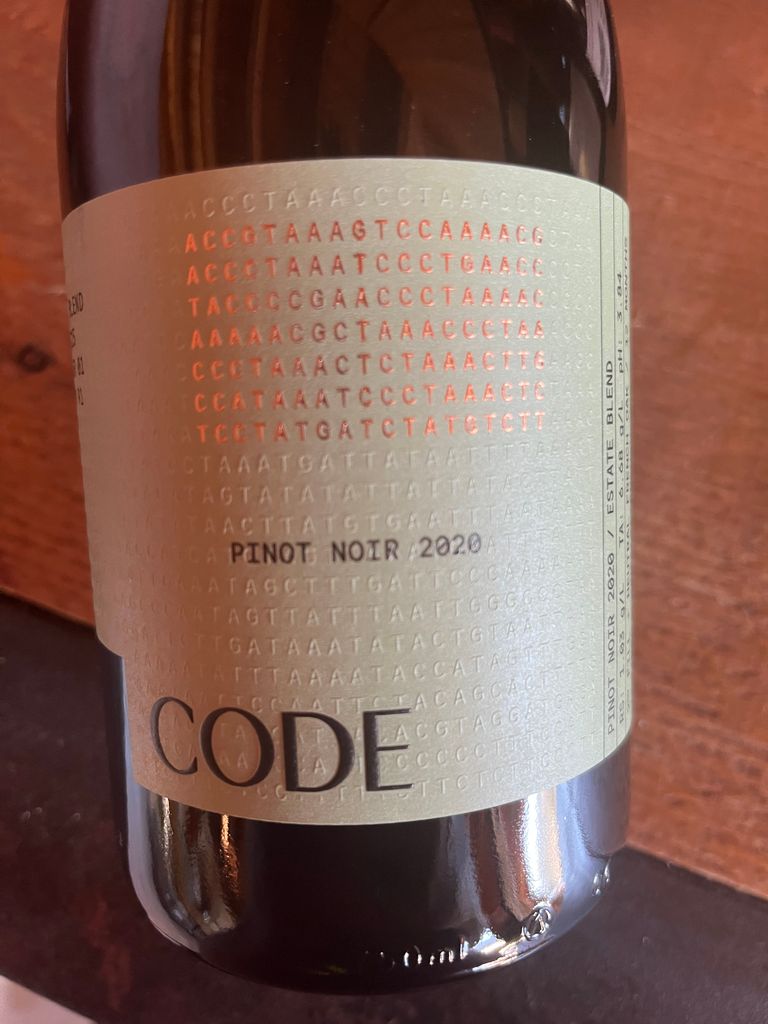 2020 Code Pinot Noir Estate Blend Dijon 115 Ancestor 01 Pommard 91 ...