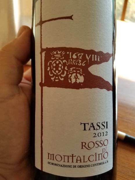 2012 Tassi Rosso di Montalcino, Italy, Tuscany, Montalcino, Rosso di ...
