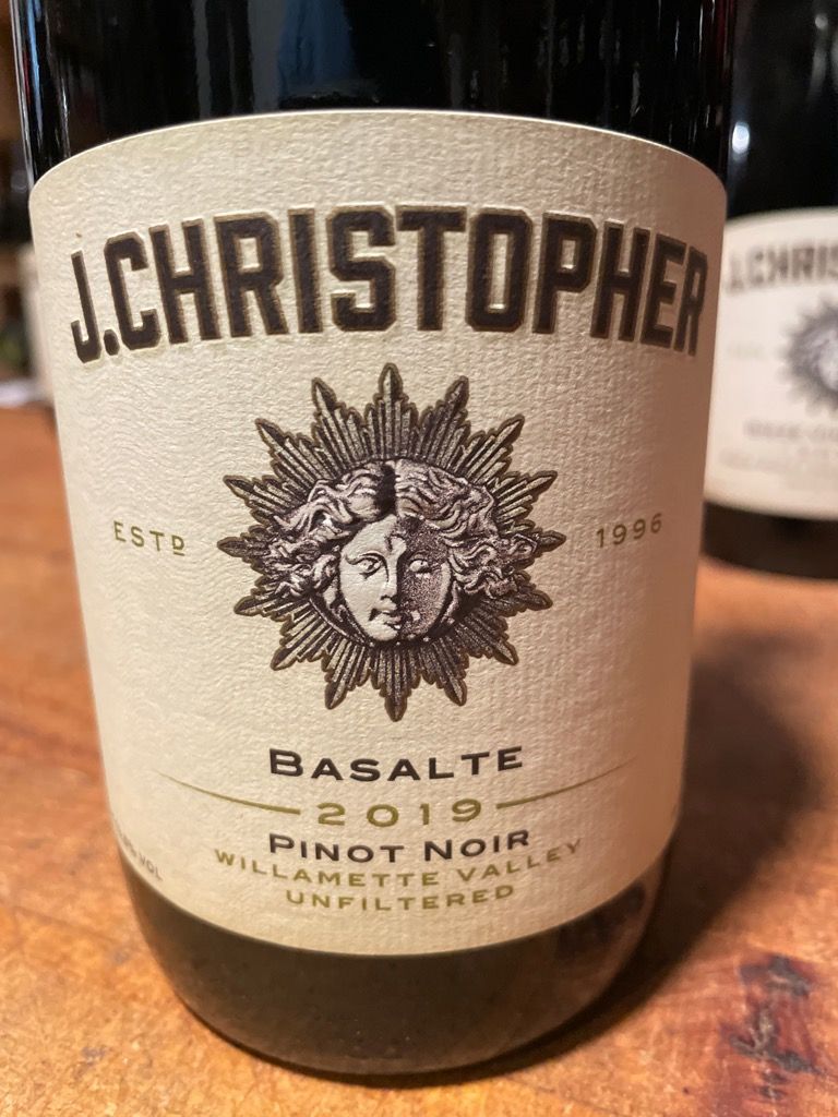 2019 J. Christopher Pinot Noir Basalte, USA, Oregon, Willamette Valley ...
