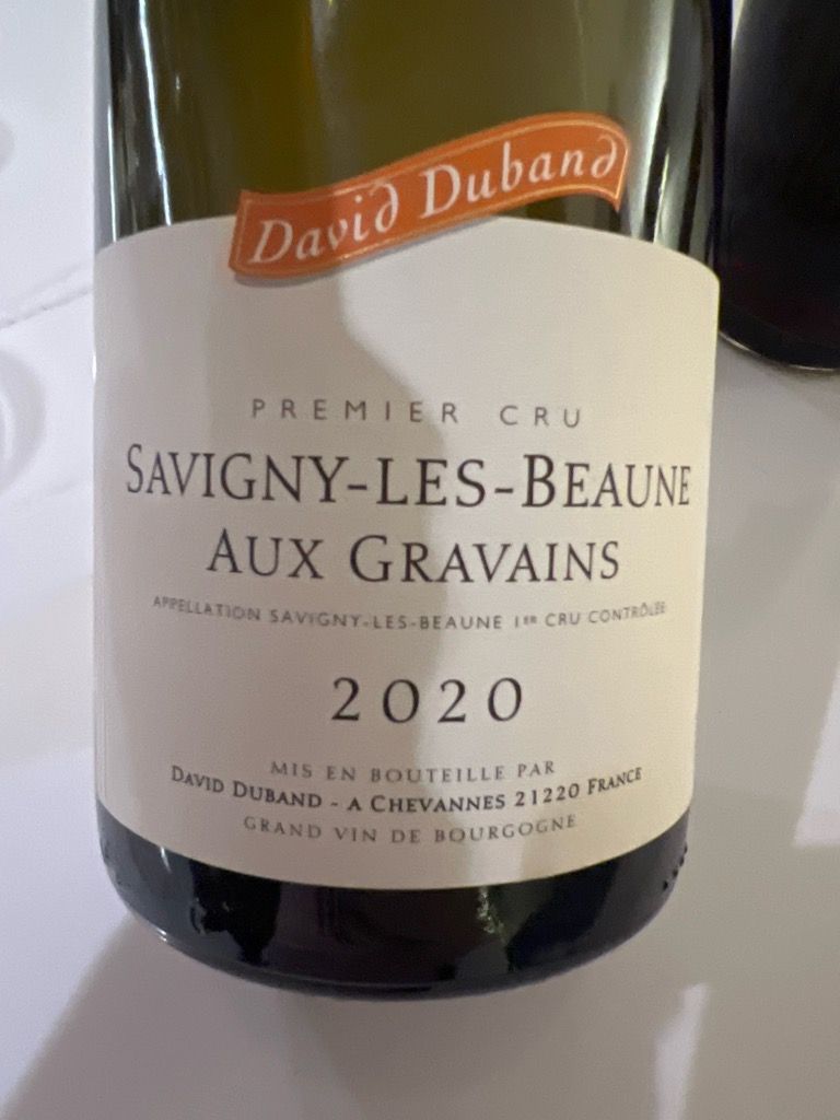 2020 David Duband Savigny-lès-Beaune 1er Cru Aux Gravains, France ...