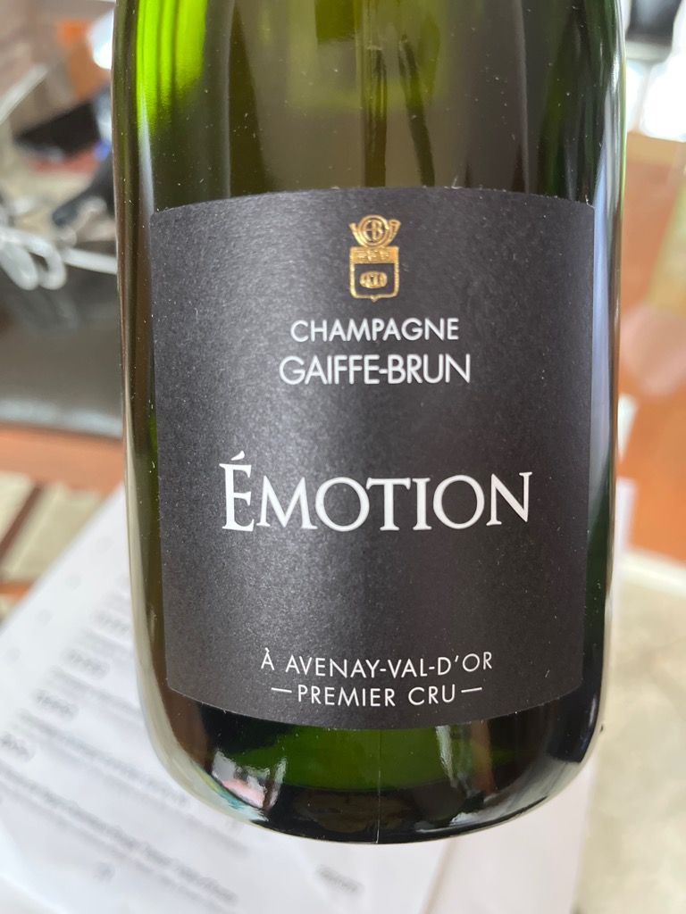 2015 Gaiffe-Brun Champagne Premier Cru Emotion, France, Champagne ...