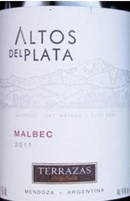 2013 Terrazas de Los Andes Malbec Altos del Plata, Argentina, Mendoza ...