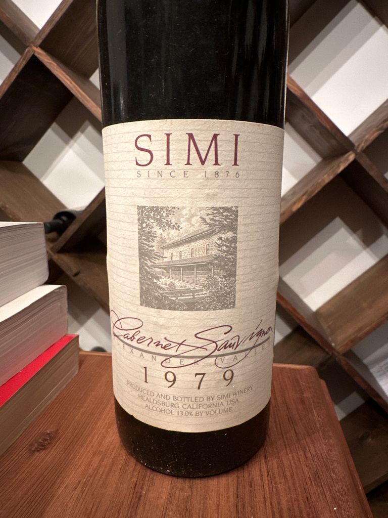1979 Simi Cabernet Sauvignon Alexander Valley, USA, California, Sonoma ...