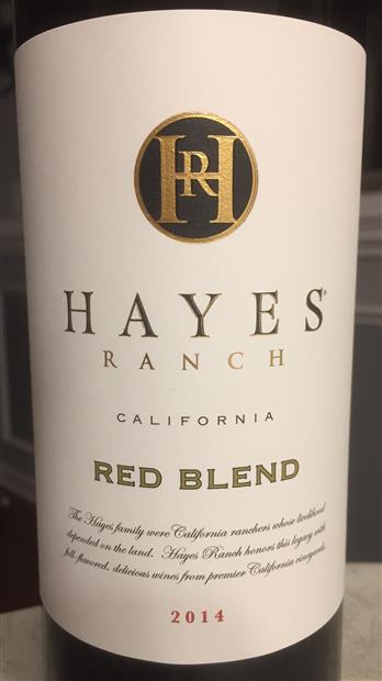 2014 Hayes Ranch Red Blend, USA, California - CellarTracker
