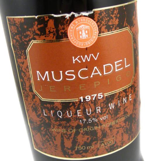 1975 KWV Muscadel Jerepigo, South Africa, Western Cape - CellarTracker