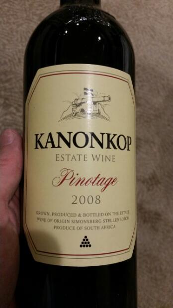 2008 Kanonkop Pinotage Black Label Reserve, South Africa, Coastal ...